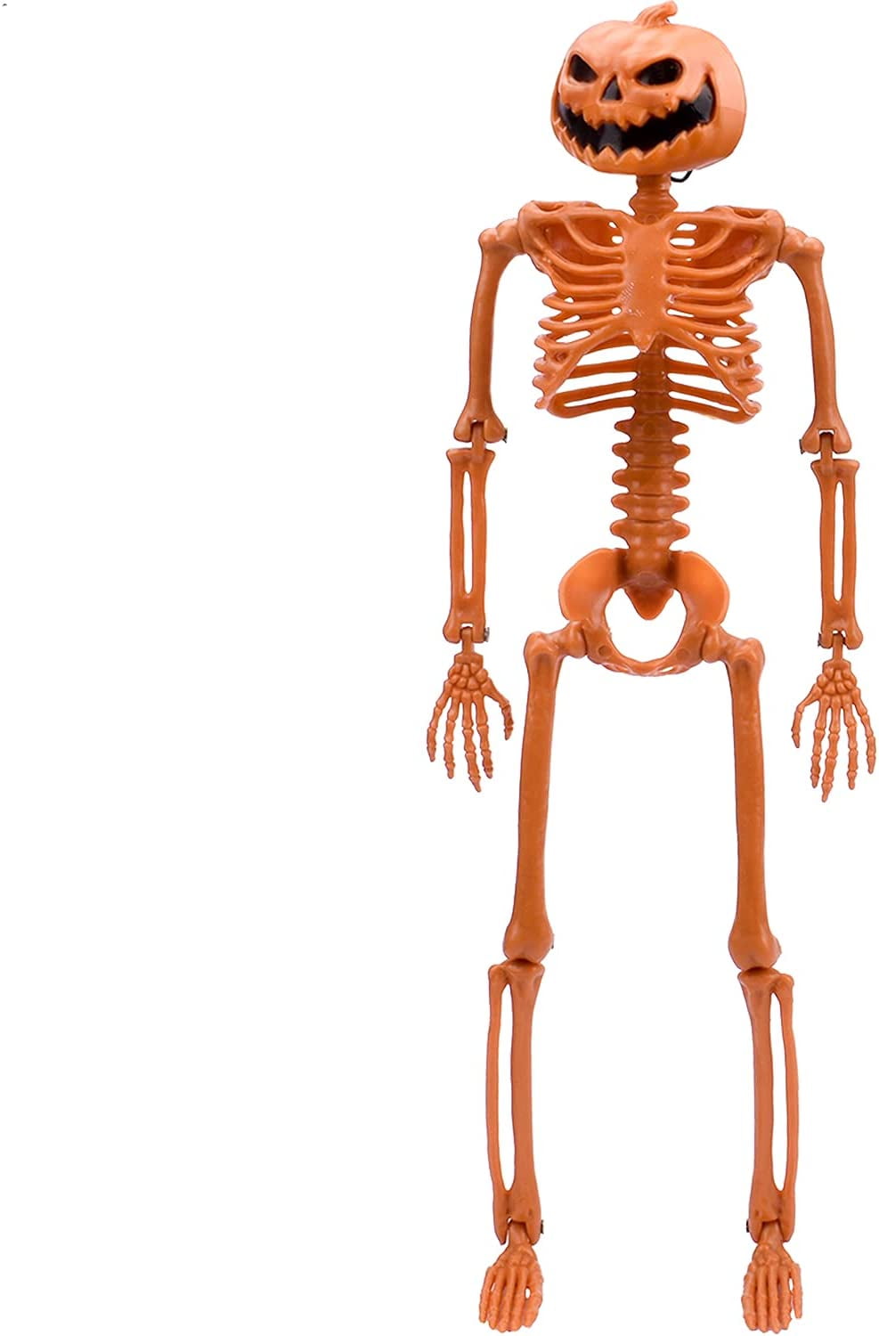 Halloween Posable Skeleton Halloween Pumpkin Head Full Body Skeleton