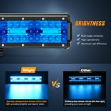 Nilight 12Inch LED Light Bar Blue Triple Row 240W Spot & Flood Combo 30000LM Driving Boat Led ...
