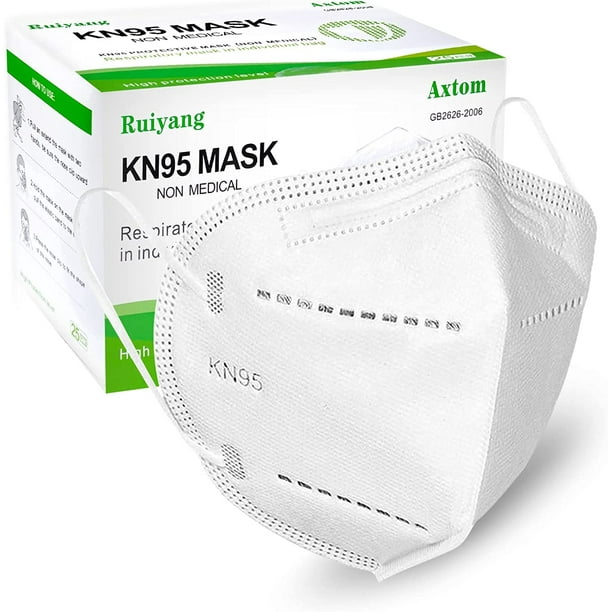 Ruiyang Face Mask 20 Pack(White), 5-Layer Design Cup Dust Safety Masks ...