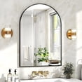 Lumora 38.5" x 26" Arched Bathroom Mirror Wall Mirror Leaning or Wall ...