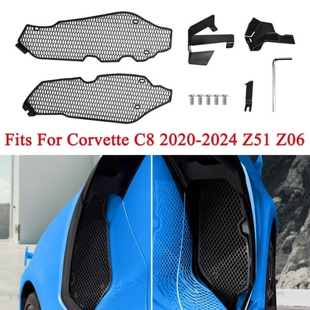 ALLTIMES 2PCS Car Side Intake Mesh Grille Insert for Corvette C8 2020 ...