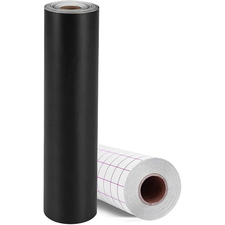 Black Permanent Vinyl Roll - 12" x 55 Ft-Black Self Adhesive Vinyl Roll ...