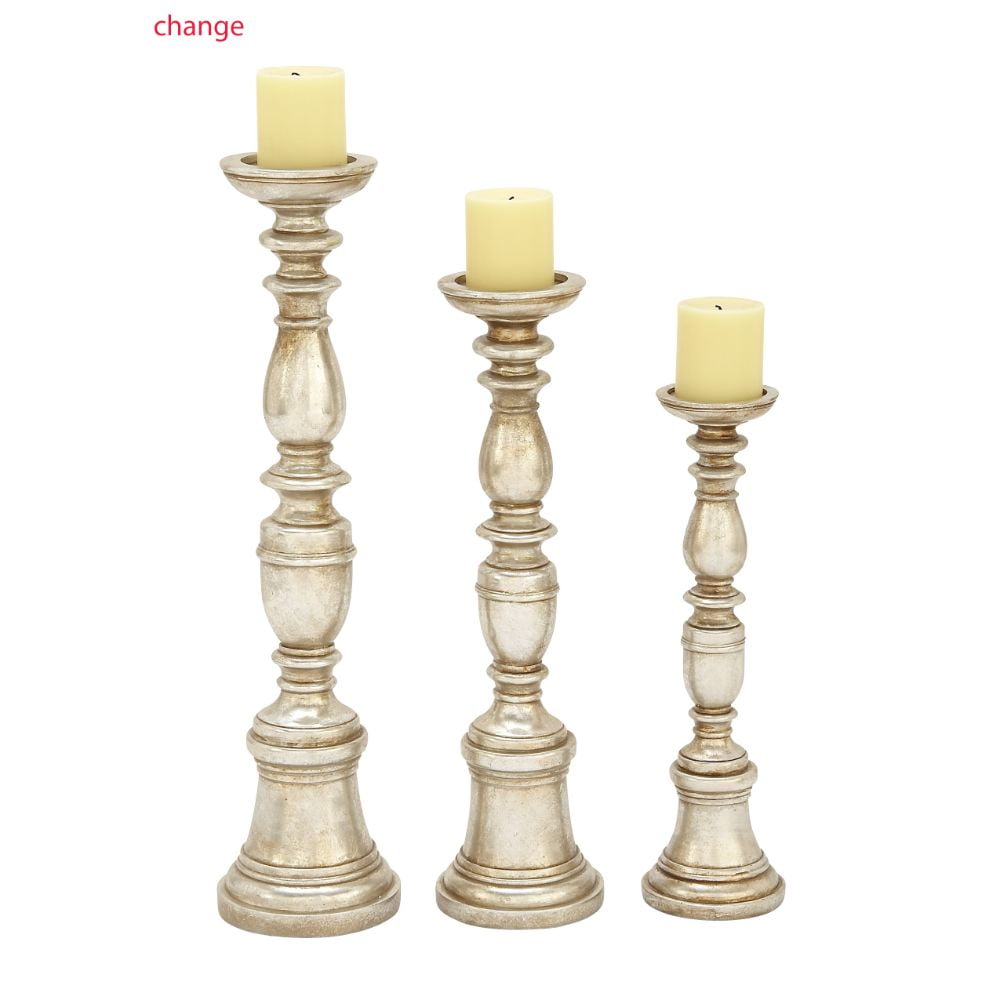 Decorative Ps Silver Candle Holder Set Of 3 - Walmart.com