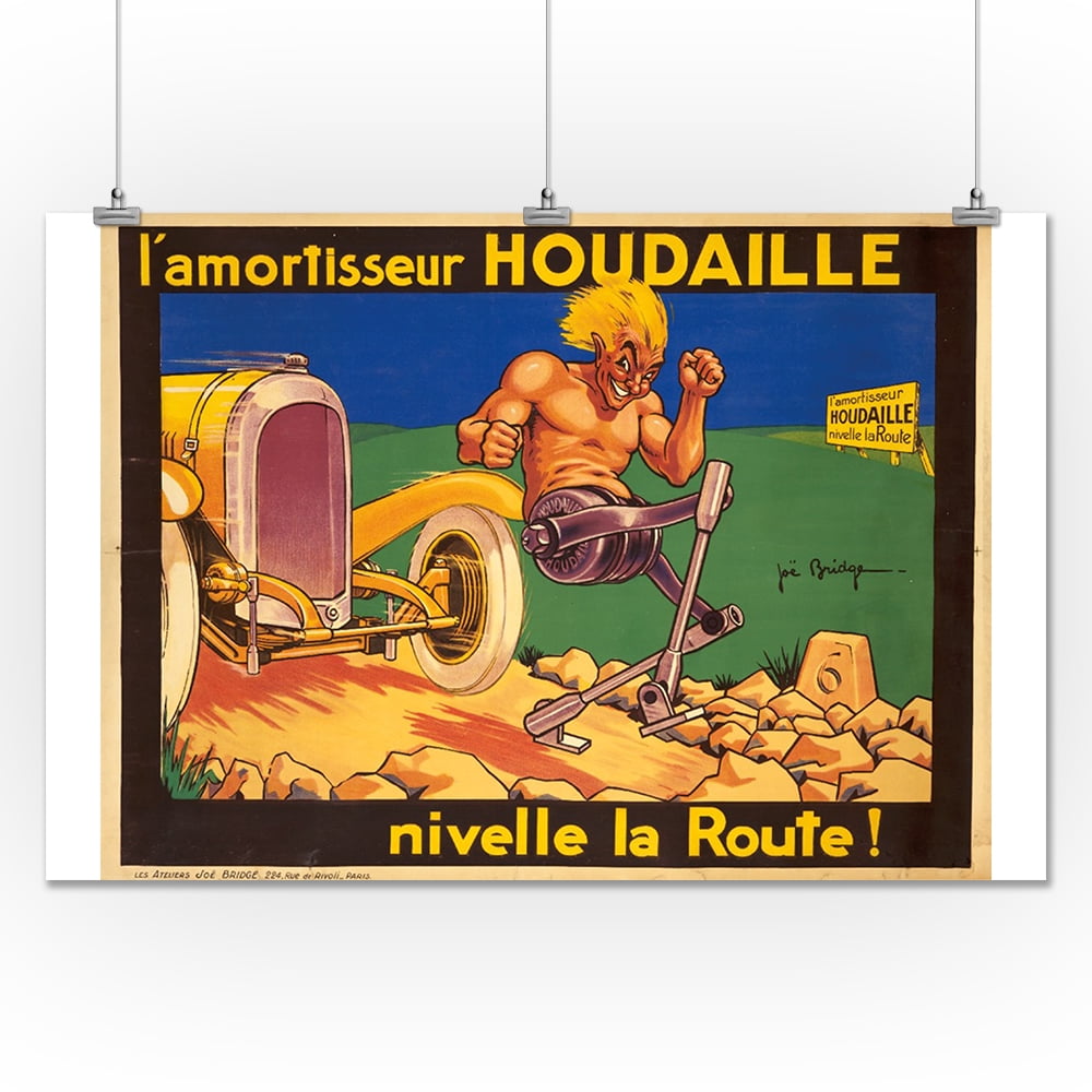 Houdaille Vintage Poster (artist: Bridge, Joe) France c. 1924 (24x36 ...