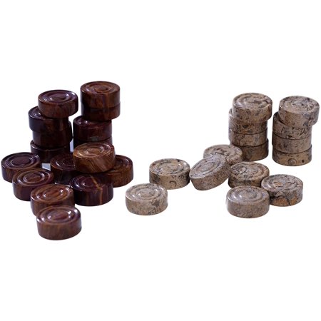 IGUOHAO Marble Red & Coral Big Board Games Complete Checker Figures ...