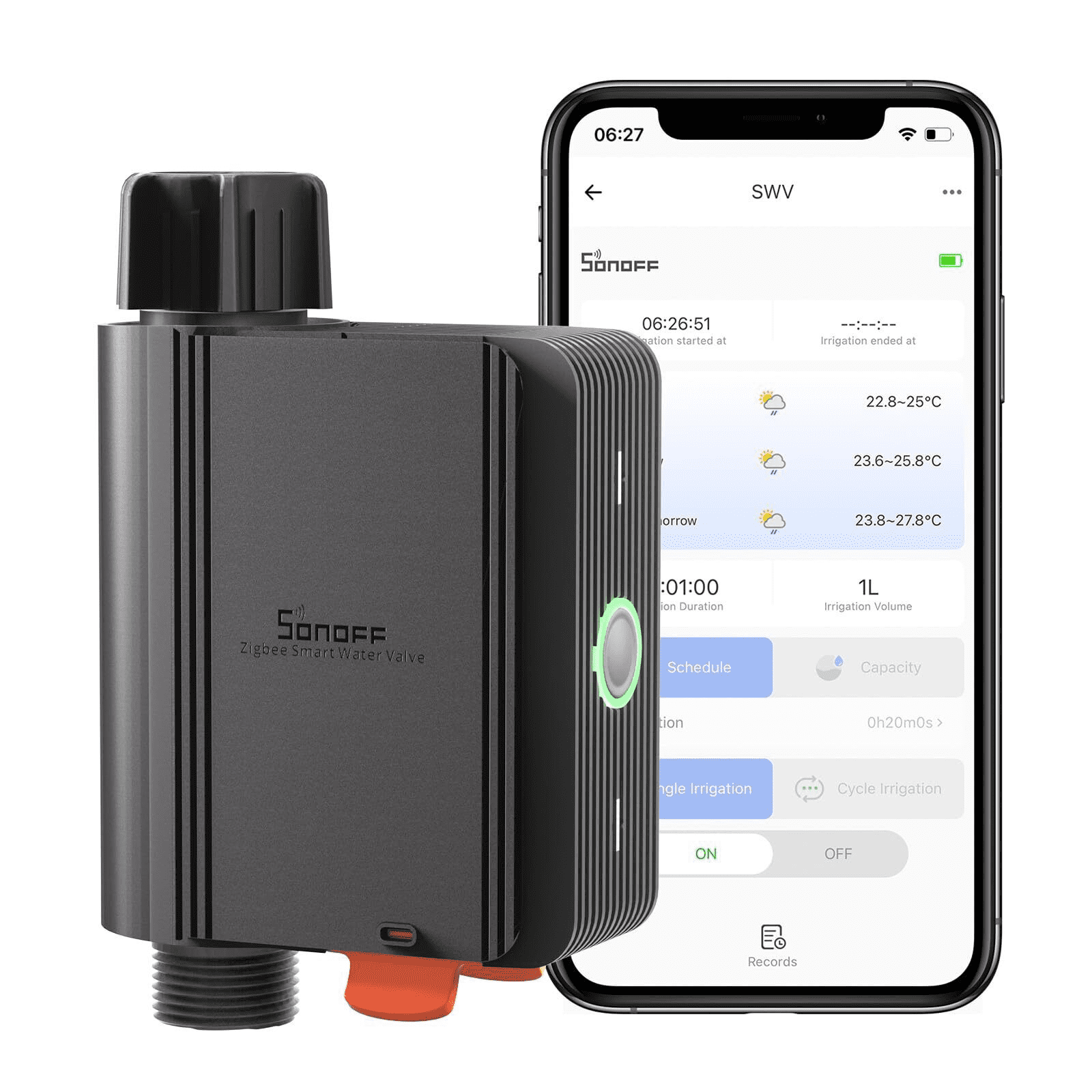 SONOFF SWV-NH Zigbee 3.0 Smart Water Valve IP55 Automatic Irrigation ...