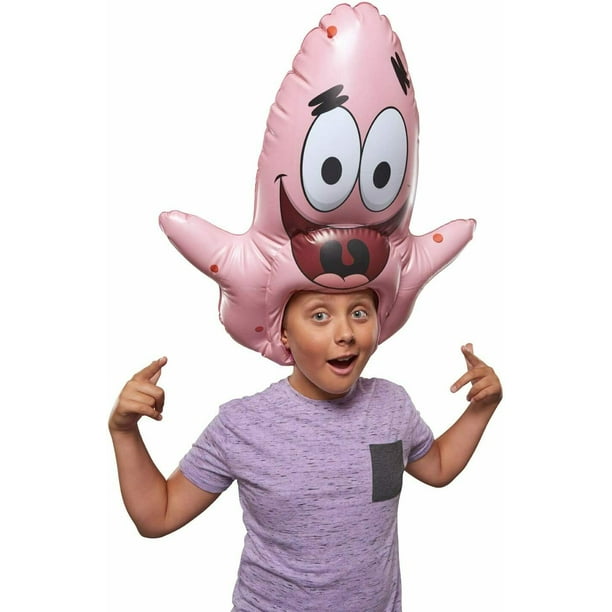 SpongeBob Spongehead Inflatable Hat Costume for Halloween 21" Tall ...