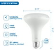 Great Value LED Floodlight Bulb 14W Dimmable Soft White E26 Base 100W ...