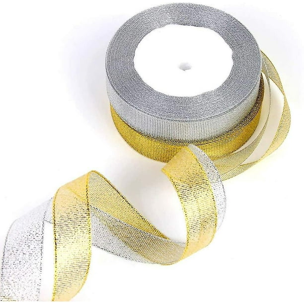 22 Meters 20mm Gift Ribbon 4 Pieces Glitter Shiny Ribbons Wide - Walmart.ca