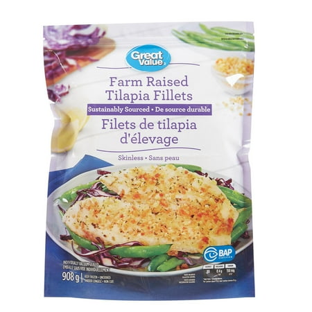 Great Value Farm Raised Tilapia Fillets - Walmart.ca