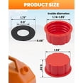 4 PCS Gallon Gas Can Caps, 5 Gallon Coarse Thread Gas Lid for Gasoline ...