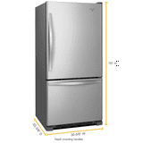 Whirlpool® WRB322DMBM 33-inches Bottom-Freezer Refrigerator with Spill ...