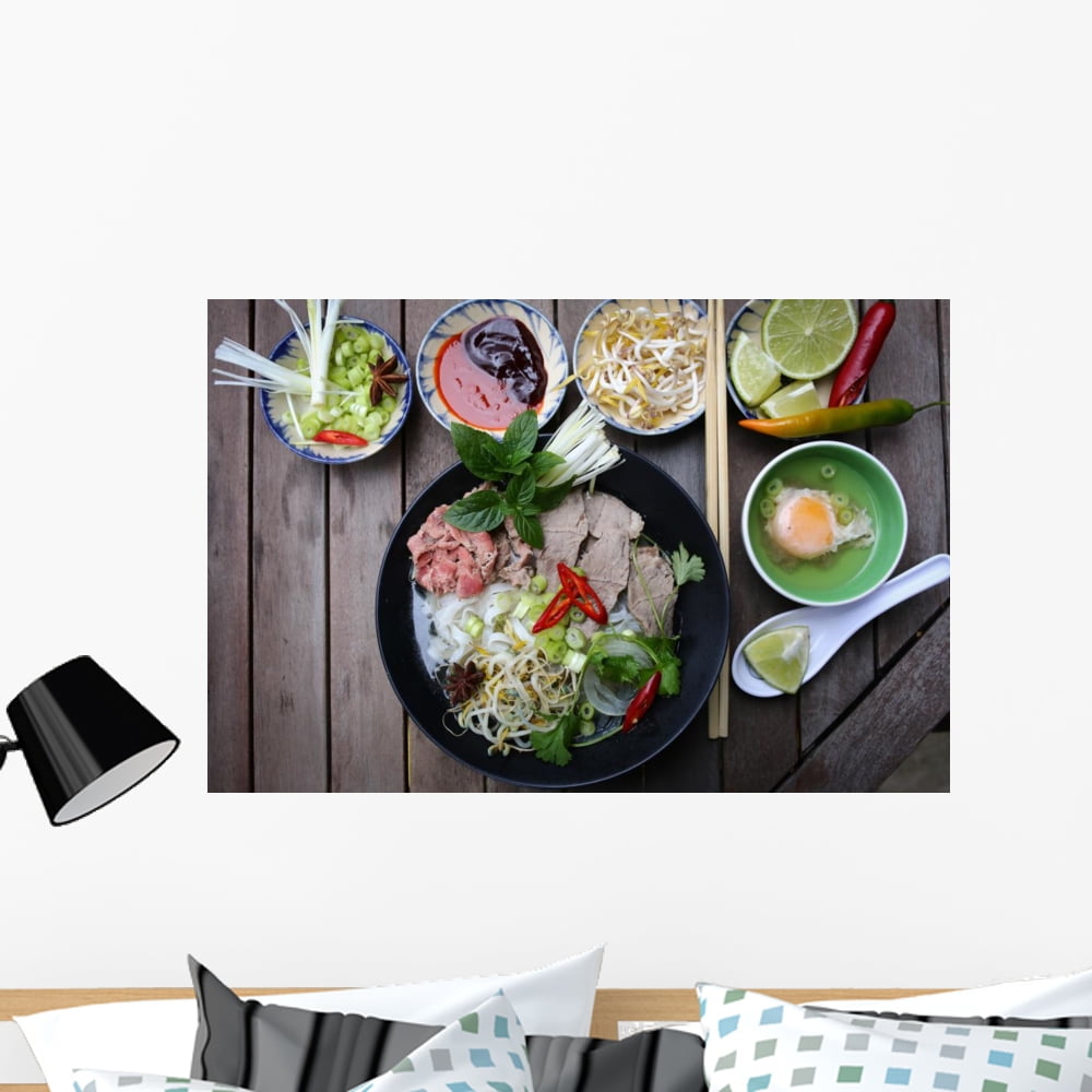 Pho Vietnamese Rice Noodles Wall Mural Decal Sticker, Wallmonkeys Peel ...