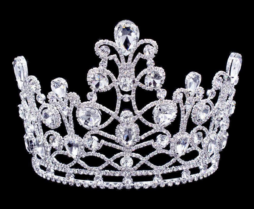 #16877 Grand Fountain Tiara with Combs - 5.75" - Walmart.com