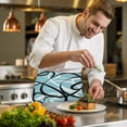 Abstract Wave Line Kitchen Restaurant Half Waist Apron, Black White ...