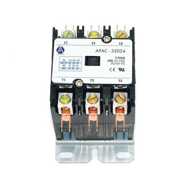 CONTACTOR 3 POLES 20A 24V (3 Pole 20 Amp 24 Volts) - Walmart.com ...