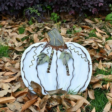 Metal Pumpkin Harvest Fall Decor Thanksgiving Halloween Outdoor Yard ...