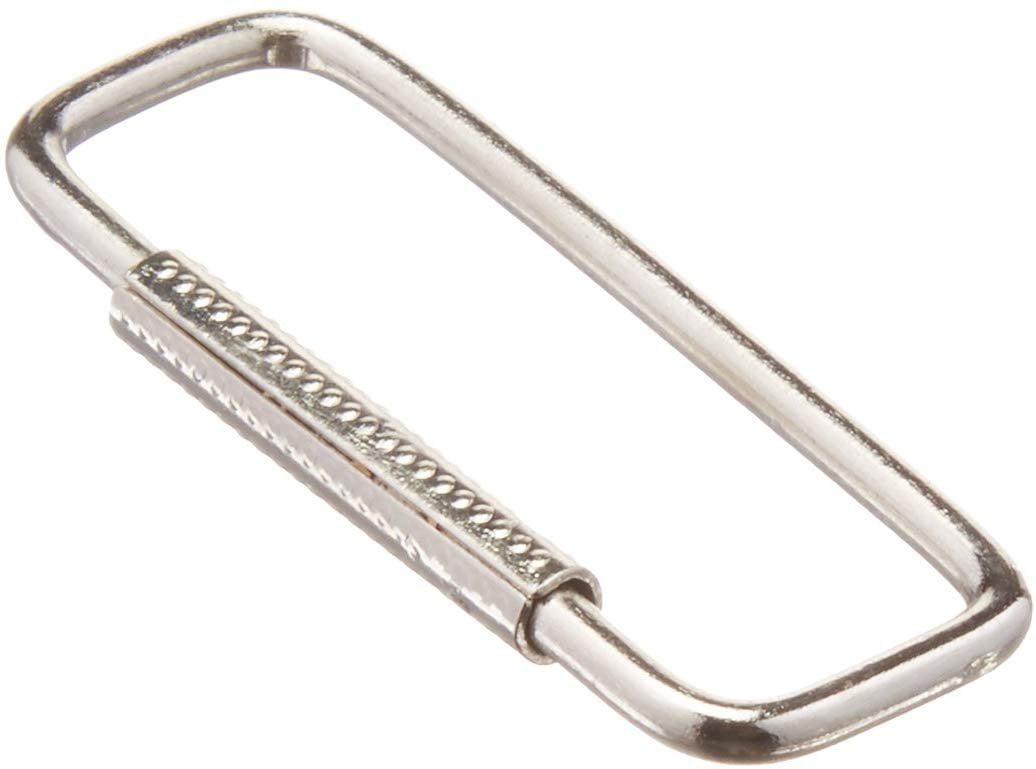 Lucky Line 2 Rectangular Key Ring with Spring-Sleeve Closure, Small ...