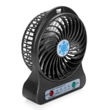ICQOVD Small USB Tower Fan with LED Light, 3-Speed, 14x10.5cm Portable ...