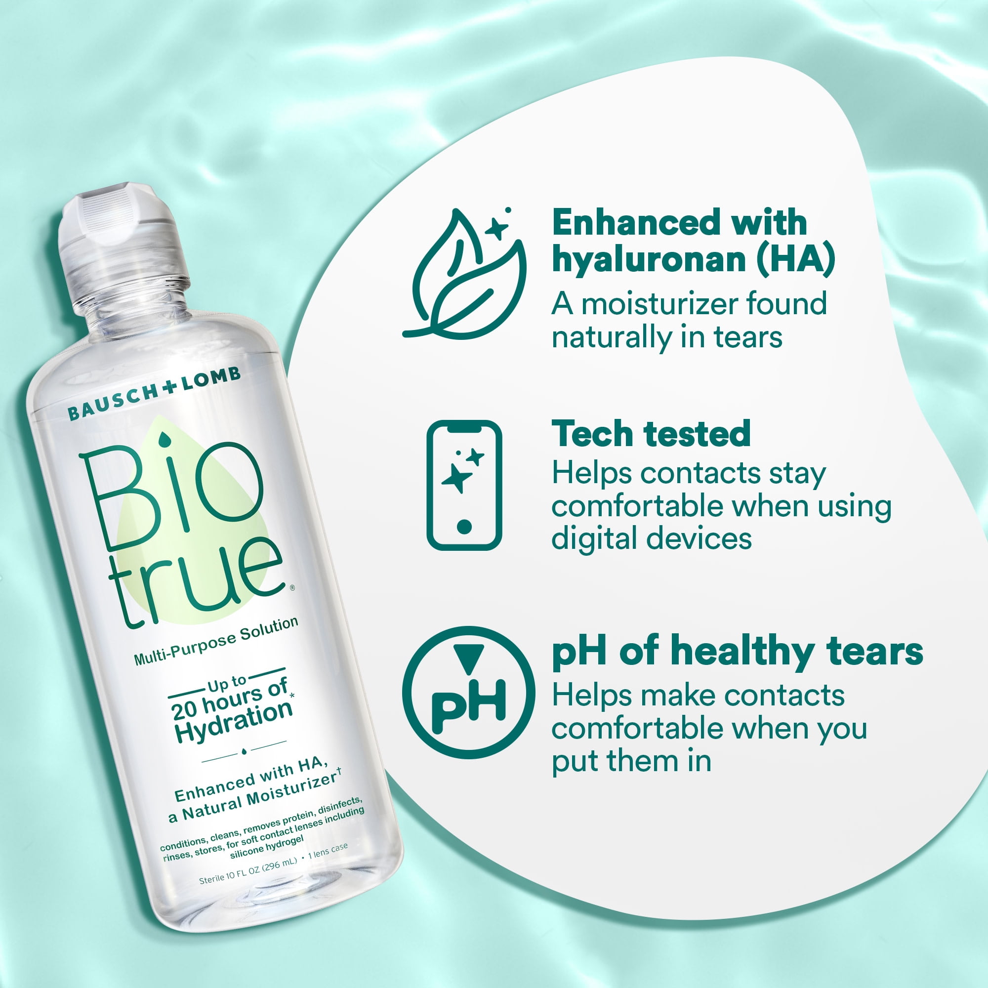 Biotrue Original Multi-Purpose Contact Lens Solution and Cleaner with ...