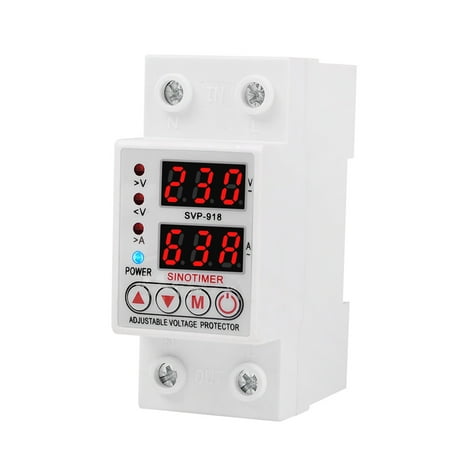 Qionma SVP-918 Overvoltage Undervoltage Protective Equipment Relay Circuit Protector | Walmart ...