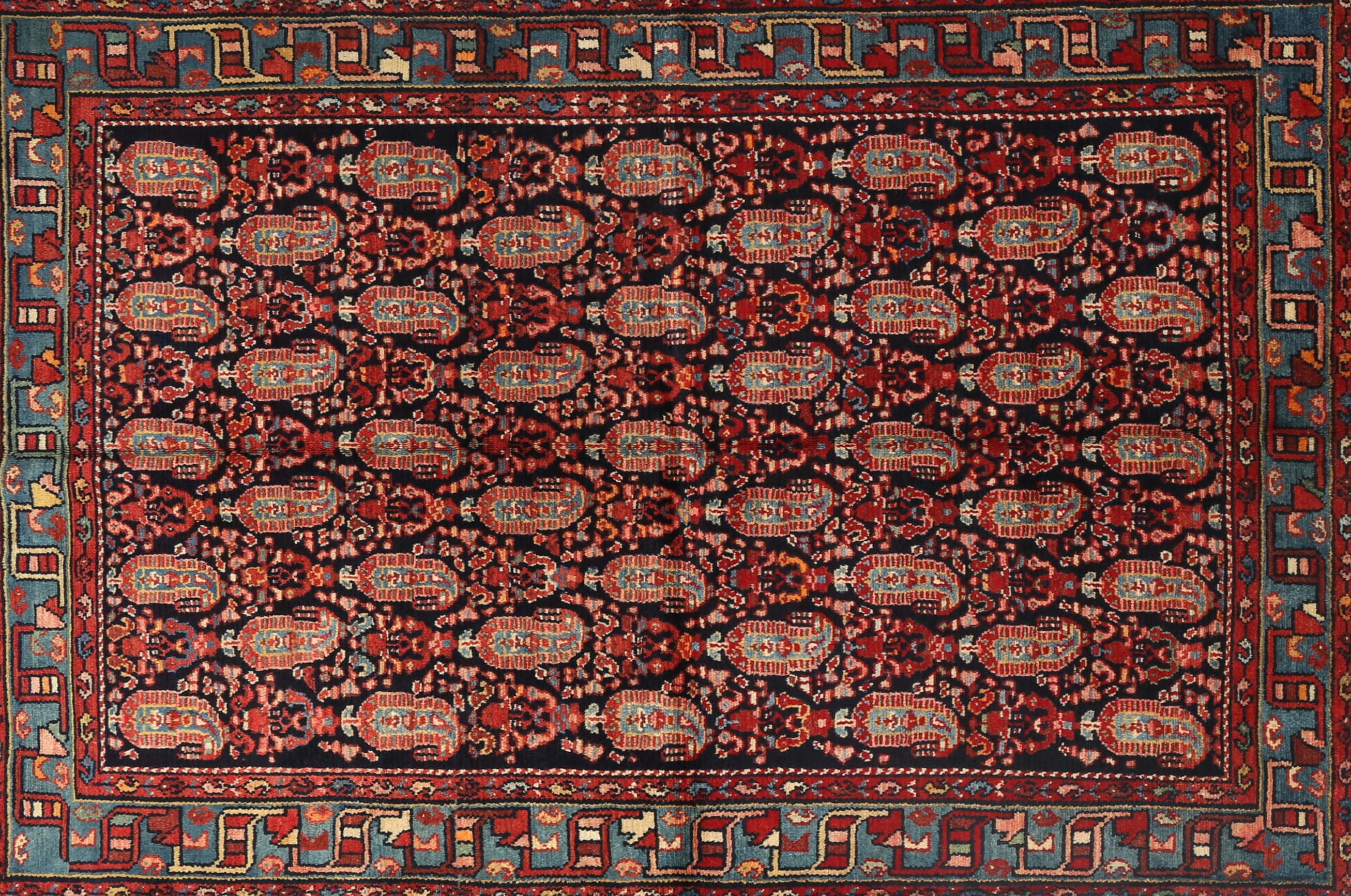 Ahgly Company Indoor Rectangle Traditional Saffron Red Persian Area ...