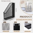 4 Pack Black Mesh Steel Magazine Holder Document Rack 1-Section File ...