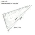 Uxcell Triangle Ruler Square Set 30/60, 45/90 Degrees 17cm/18cm ...