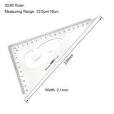 Uxcell Triangle Ruler Square Set 30/60, 45/90 Degrees 17cm/18cm ...