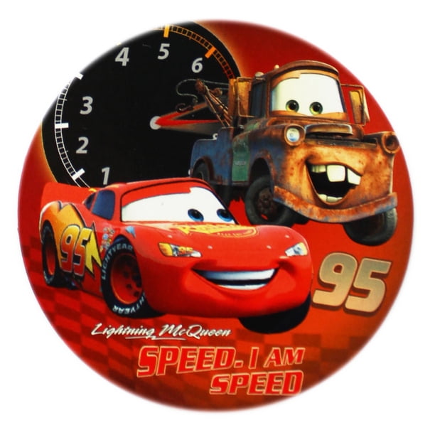 Disney Pixar's Cars Lightning McQueen and Mater Red Flat Round Magnet ...