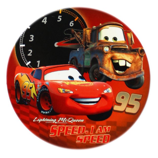 Disney Pixar's Cars Lightning McQueen and Mater Red Flat Round Magnet ...