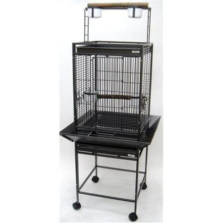 Play Top Wrought Iron Parrot Cage in Antique Silver | Walmart Canada
