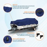 Seal Skin 600D Heavy Duty Fabric Waterproof Pontoon Boat Cover fits up ...