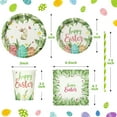 Sangdo 140pcs Easter Themed Disposable Dinnerware Set, Includes Dessert ...