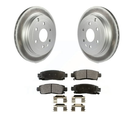 Rear Coated Disc Brake Rotors And Ceramic Pads Kit For Chevrolet ...