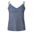 Womens Undershirts Womens Glitter Strappy Tank Tops Ladies Sexy