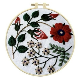 Maydear Stamped Embroidery Kit for Beginners with Pattern Cross Stitch kit Embroidery Starter Kit Including Embroidery Hoop Color Threads and Embroidery Scissors Butterflies Love Flowers Walmart