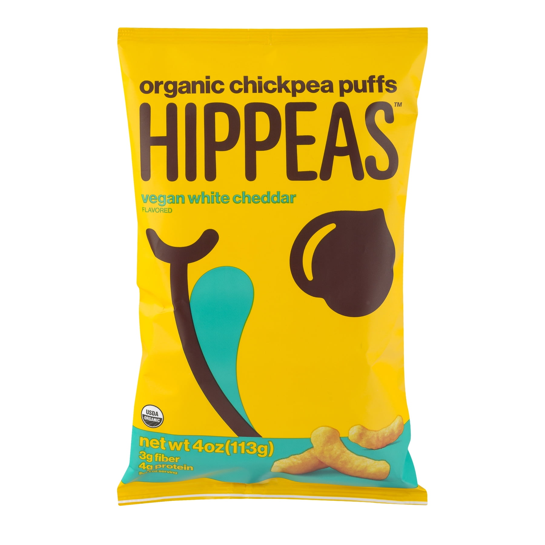 Hippeas Organic Chickpea Puffs Vegan White Cheddar, 4.0 OZ - Walmart.com