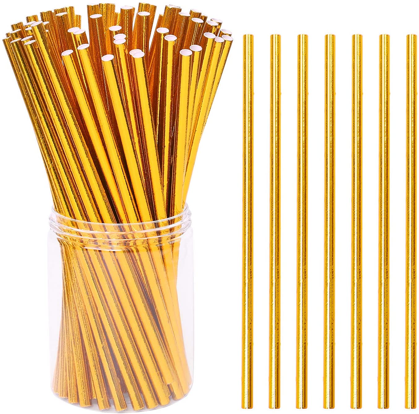 200 Pieces Paper Straws Compostable Biodegradable Drinking Paper Straws ...