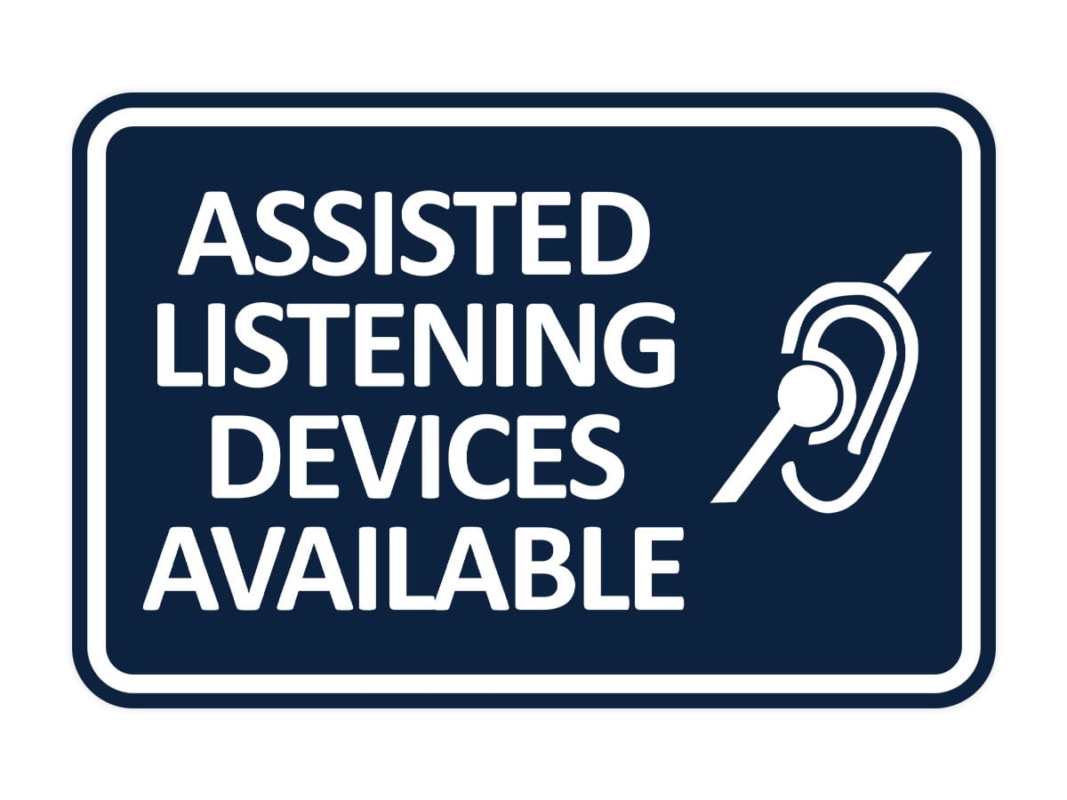 Signs ByLITA Classic Framed Assisted Listening Devices Available Sign ...