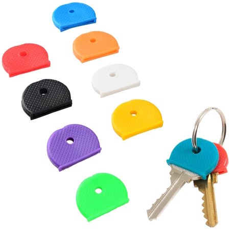 32 Pack 1" Key Caps in 8 Assorted Colors for Standard Flat House Keys ...