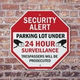Security Alert Parking Lot Under Octagon Sign Weather Resistant Made in ...