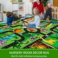 Kids Rugs for Playroom 59"×39.4" Dinosaur Car Play Mat Robot Dinosaur ...