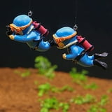 Diver Submerged Floating Fish Tank Aquarium Personality Landscaping ...