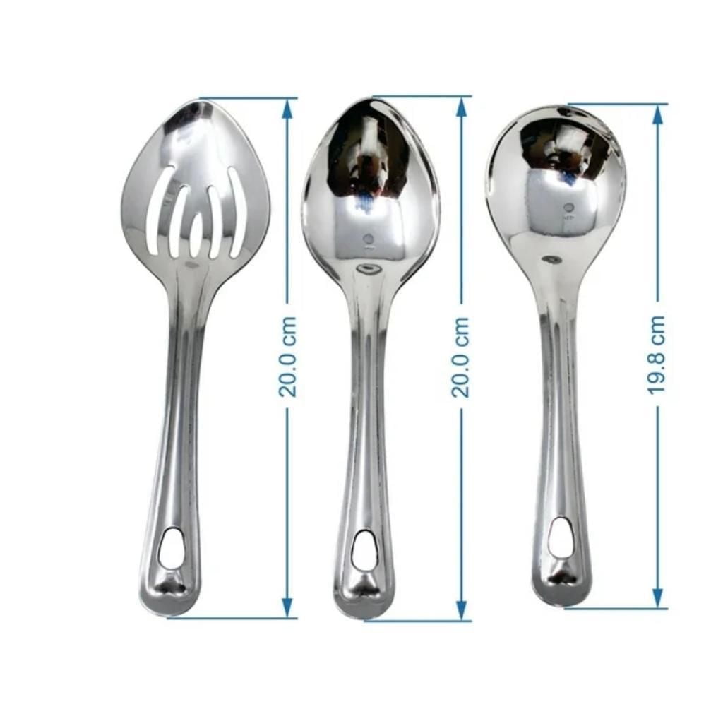 Verka Stainless Steel Serving Spoon 3-piece set, Stainless Steel ...