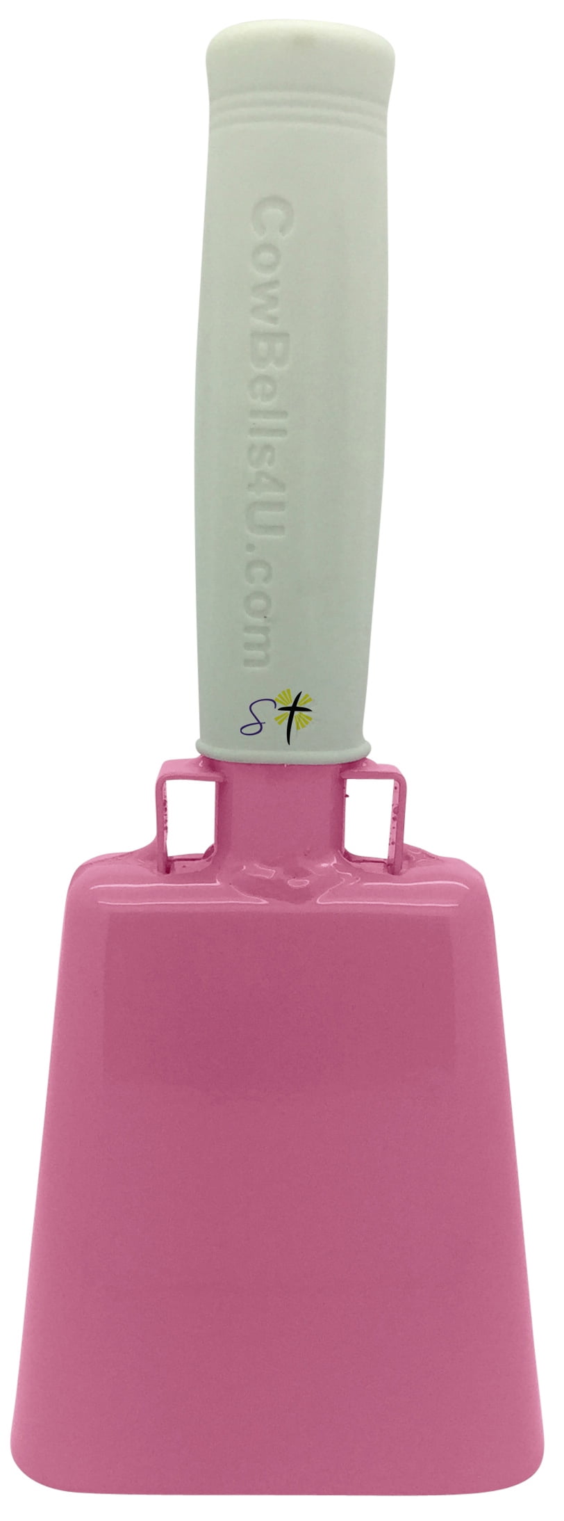 8.6 inch Pink Bell White Handle Cowbell with Stick Grip Handle Used for ...