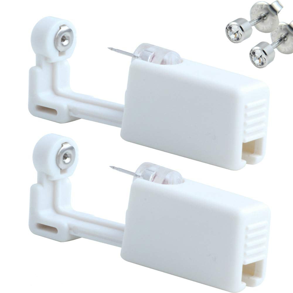 Ear Piercing Gun,2 Pack Self Ear Piercing Gun Disposable Self Ear ...