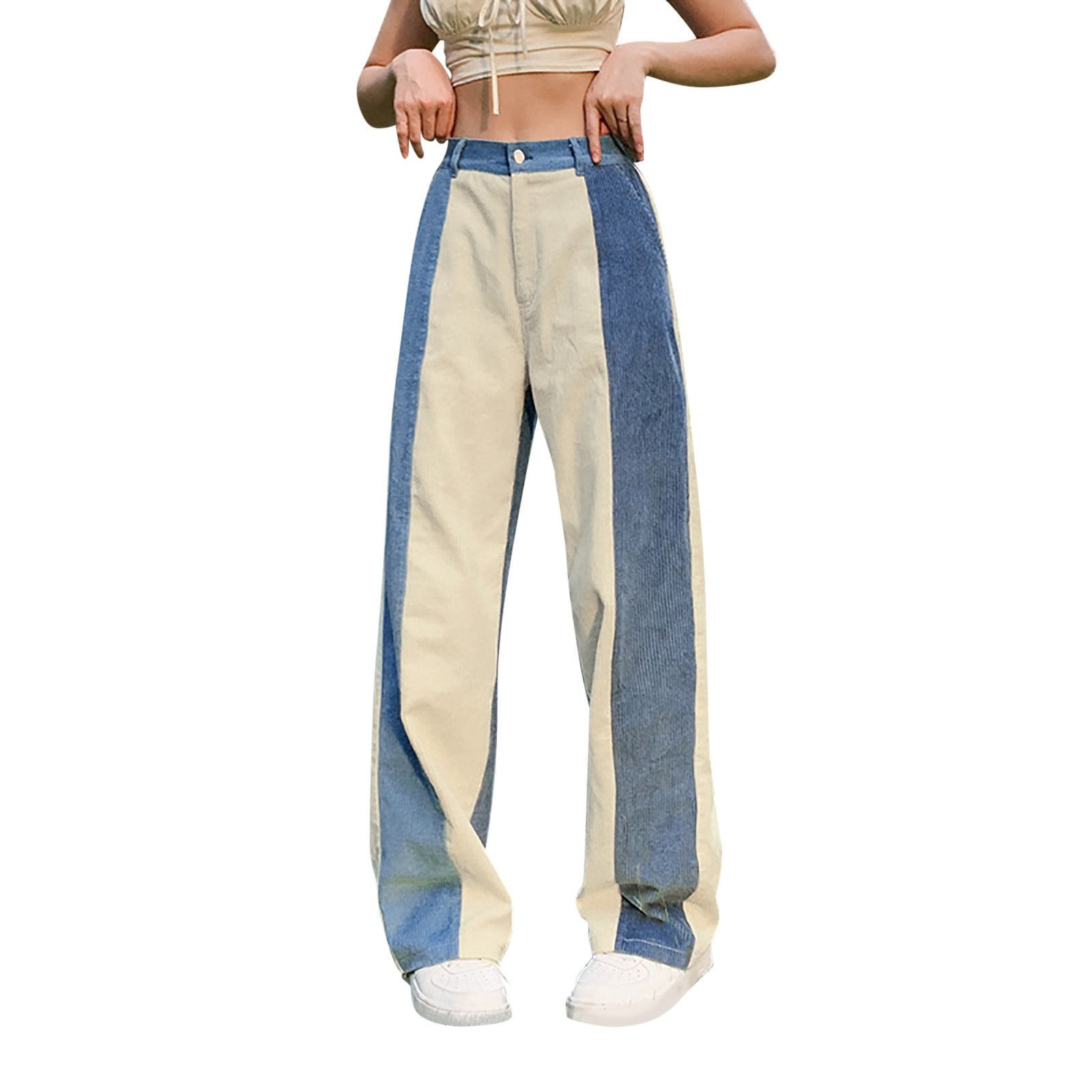 Corduroy Patchwork Pants