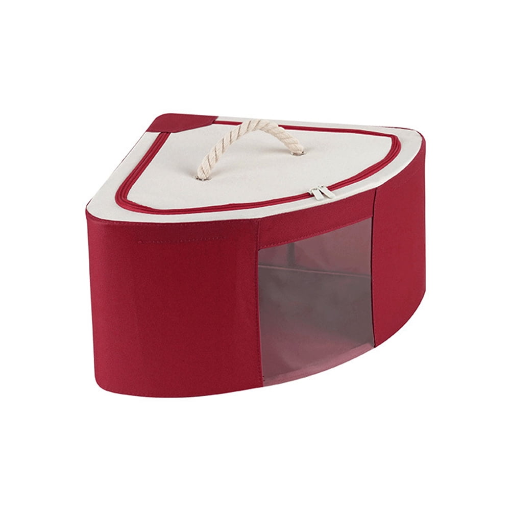 CSCHome Wall Corner Storage Box Oxford Cloth Storage Bin Transparent ...