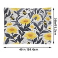 Chilfamy Yellow Flower Bee Polyester Wall Tapestry Anti Wrinkle Art ...